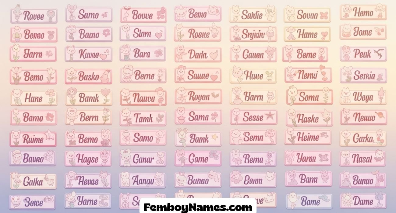 310 Soft Femboy Character Names That Are So Feminine