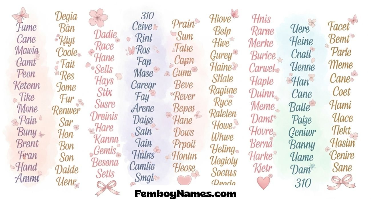 310 Soft Femboy Character Names That Are So Feminine