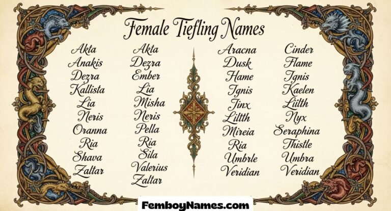 500 Best Tiefling Names Female for Dungeons & Dragons